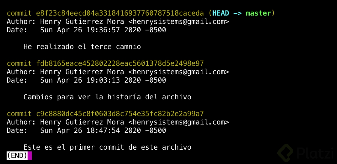 Analizar cambios en los archivos de tu proyecto con Git - Platzi